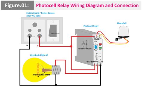 Photocell Sensor Relay Wiring Diagram And Connection Etechnog