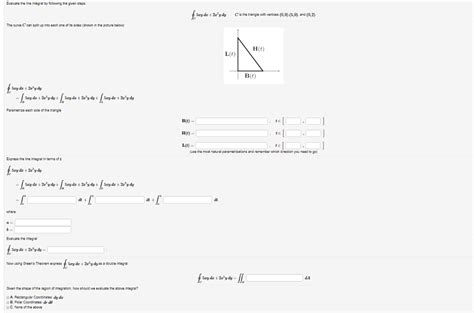 Solved Evaluate The Line Integral By Following The Given Chegg