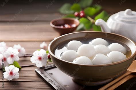 Tangyuan A Traditional Chinese Dessert Glutinous Rice Balls Served In