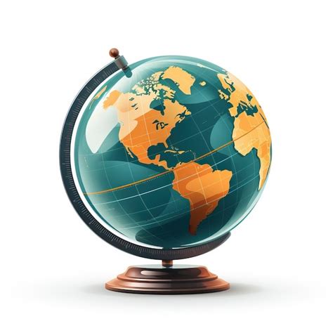 Premium Vector Flat Design Vector Globe Icon On White Background