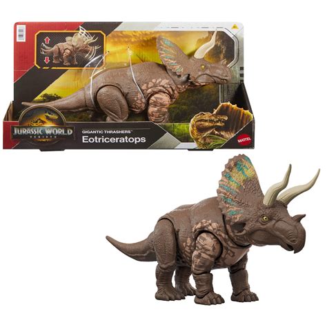 Jurassic World Rebirth Gigantic Thrashers Eotriceratops Dinosaur Figure