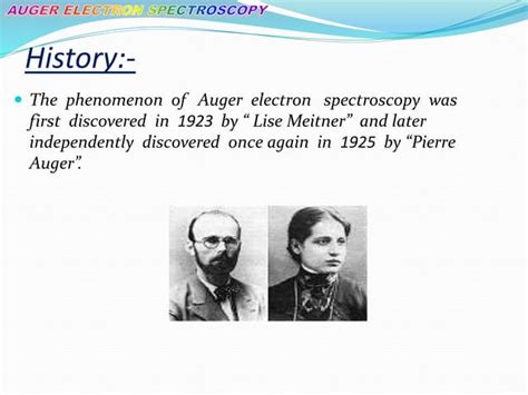 Auger Electron Spectroscopy Ppt