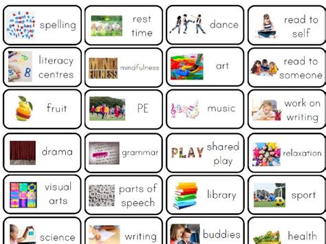 Daily Classroom Visual Timetable Class Schedule Cards Teaching Resources Visual Timetable