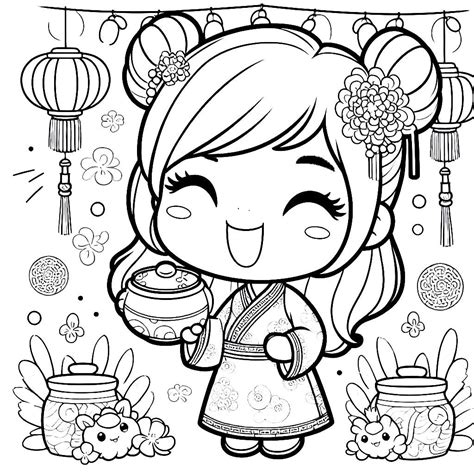 แบ่งปันภาพระบายสีวันตรุษจี ใบงานและสื่อการสอน By T Newday