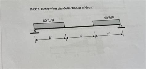 D 007 Determine The Deflection At Midspan