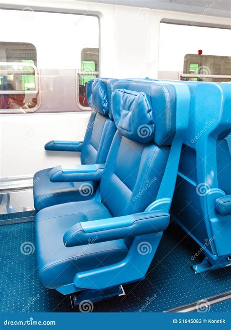 Interior Of A Passenger Train With Empty Seats Stock Image Image Of Rail Waggon 21645083