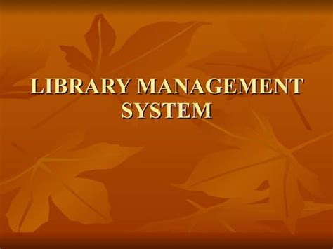 Library Management Systempowerpointpptx
