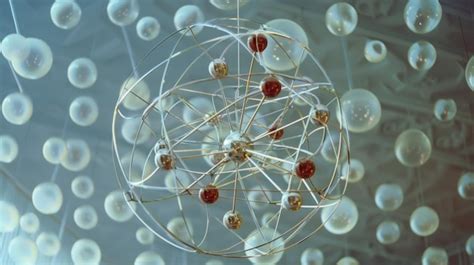 An Intricate Model Of An Atoms Electron Cloud Is Suspended From The