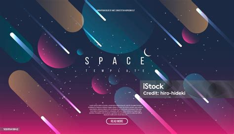 프레 젠 테이 션 디자인에 대 한 벡터 우주 배경입니다 공간 요소와 브로셔 템플릿입니다 밤 하루 시간대에 대한 스톡 벡터 아트 및 기타 이미지 밤 하루 시간대 배경