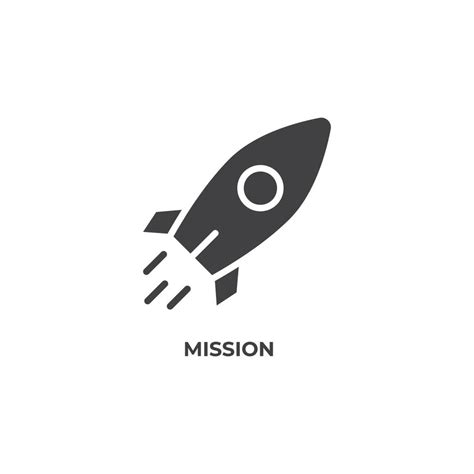 Vector Sign Of Mission Symbol Is Isolated On A White Background Icon Color Editable 10051884