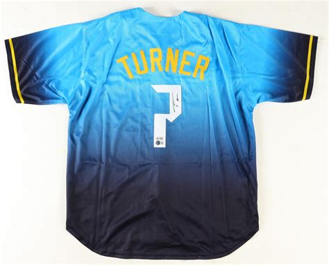 Trea Turner Signed Jersey Beckett And Turner Pristine Auction