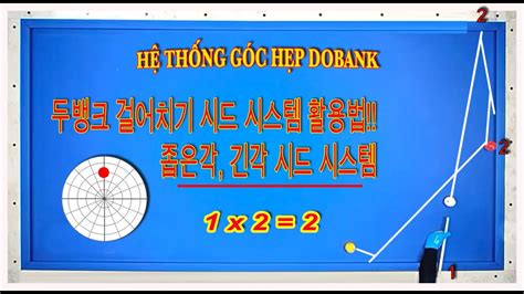 Bộ Số Bida 3 Băng GÓc HẸp Dobank 두뱅크 걸어치기 시드 시스템 활용법 좁은각 긴각 시드 시스템
