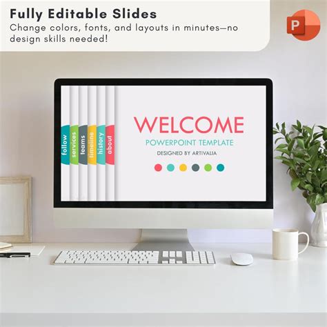 Animated Powerpoint Slide Template Creative And Dynamic Presentation Design Etsy