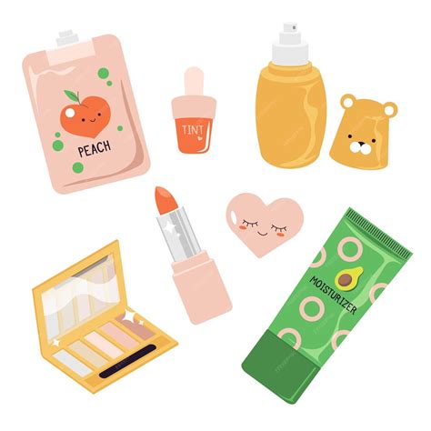 손으로 그린 한국의 아름다움 요소 컬렉션 무료 벡터