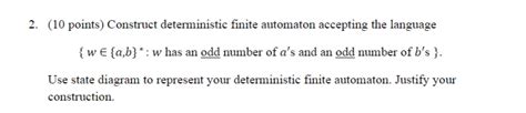 Solved 2 10 Points Construct Deterministic Finite