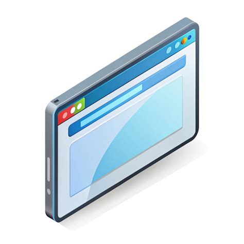 Isometric Browser 3d Vector Design Premium Ai Generated Image