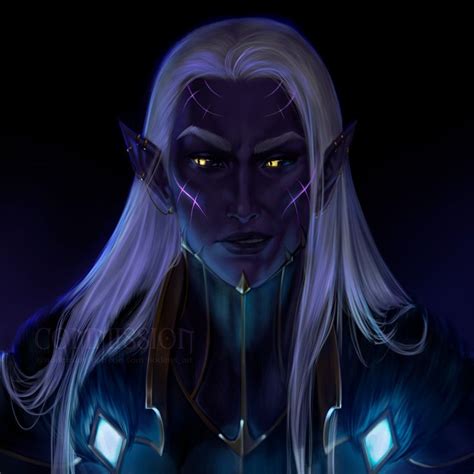 Drow Wizard Nodens Concept Art Characters Dark Elf Commissioned Artwork