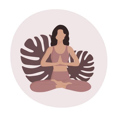 Mujer Hermosa Haciendo Yoga Y Meditando En La Postura De Loto Chica Delgada De Moda Relaj Ndose