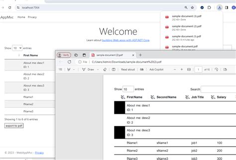Javascript How To Create A Button To Convert Razor View In Net 70