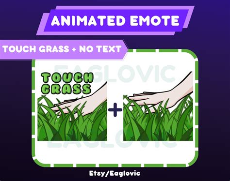 Animated Emote Touch Grass Meme Emote Go Outside Emote Etsy