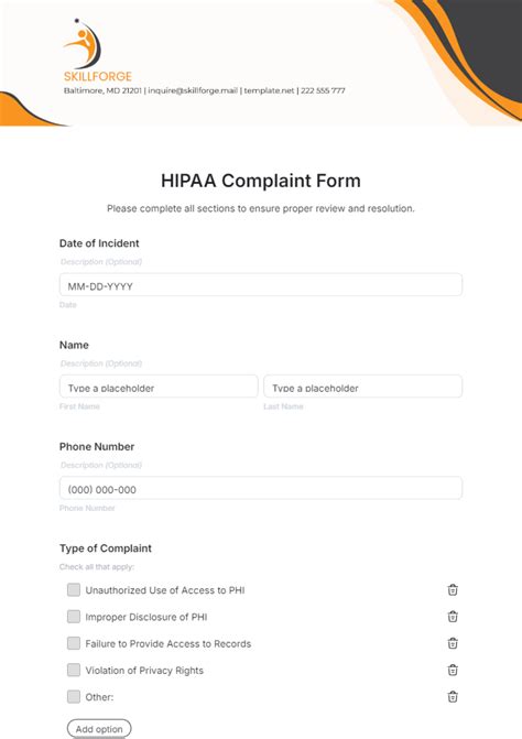 Free Hipaa Form Templates To Edit Online