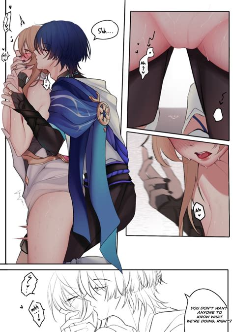 Rule 34 Blonde Hair Blue Hair Blush Clothed Sex Covering Covering