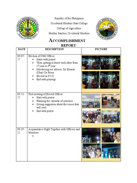 Accomplishment Report Pdf