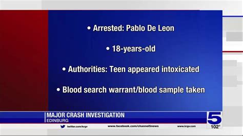 Edinburg Police Suspected Drunk Driver Hospitalized After Causing