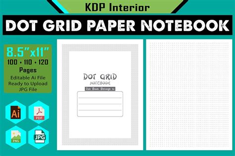 Dot Grid Paper Notebook Kdp Interior Graphic By Graphic And Kdp