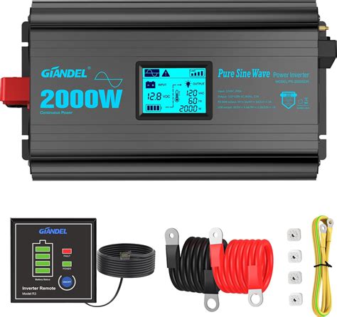 2000 Watt Pure Sine Wave Power Inverter 2000w 12v Dc To 120