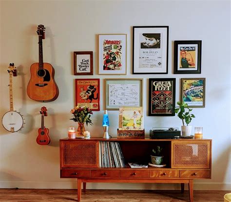 Mid Century Modern Living Room Decorating A Cabinet Antique Record