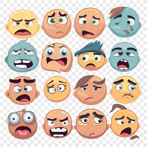 감정 얼굴상표만화클립 아트 Png 일러스트 무료 다운로드 Lovepik