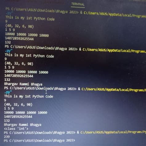 Bhagya Lakshmi On Linkedin Task 4 Practice Commentvariablesdatatypesinputtype Conversions