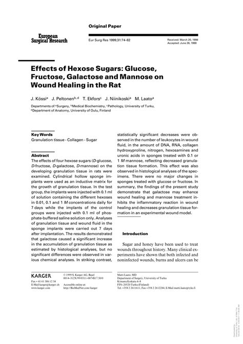 Pdf Effects Of Hexose Sugars Glucose Fructose Galactose And