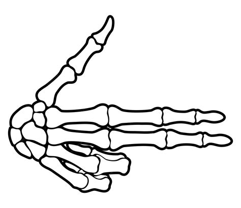 Premium Vector Skeleton Bone Hand Gun Sign Illustrations