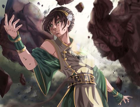 Download Toph Beifong Demonstrating Her Earthbending Power Wallpaper