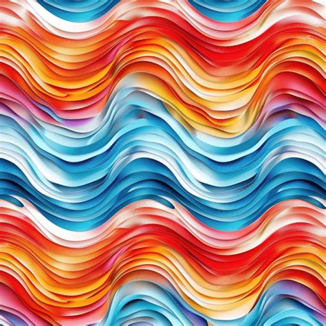 Ccolorful Wavy Abstract Lines Seamless Pattern Abstract Abstraction