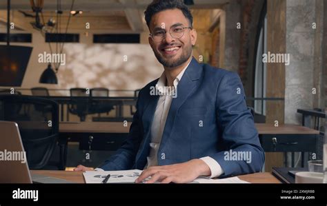 Arabian Indian Man Ethnic Businessman Employee Manager Analyst Male Office Worker Writing Tasks