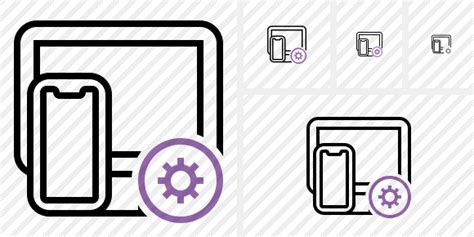 Devices Settings Icon Outline Duo Professional Stock Icon And Free Sets Awicons Com
