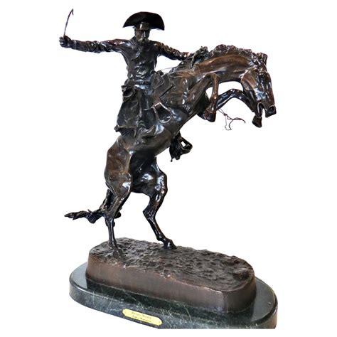 Frederick Remington Bronco Buster Bronze American Circa 1940s At