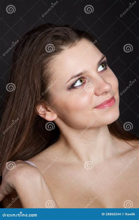Retrato De Uma Rapariga Foto De Stock Imagem De Branco 28860244