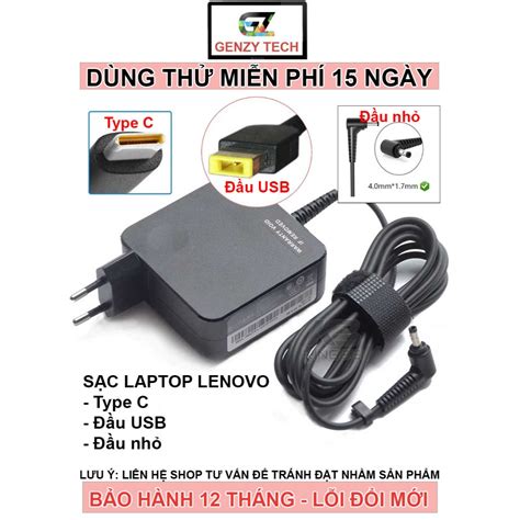 Sạc Laptop Lenovo Type C Đầu Lenovo USB V A A WH BẢO HÀNH THÁNG LỖI ĐỔI