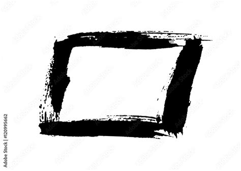 Grunge Background Rectangle Black On White Sketch To Create Border