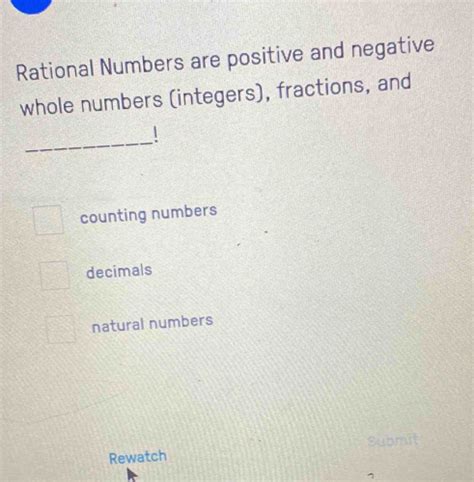Rational Numbers Are Positive And Negative Whole Numbers Integers Fractions And Coun Others