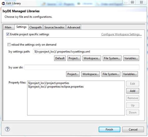 Java Modify Ivy Classpath Entry Stack Overflow