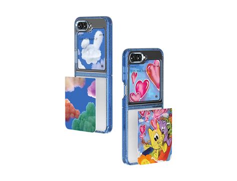 갤럭시 Z 플립5 아티스트 컬렉션 오예슬and이은 플립수트 패키지 수트 케이스 플립수트 카드 2 매 블루 Gp