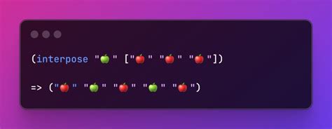 Interpose Lazy Seq Of Elements Separated By Sep Andrey Fadeev Posted