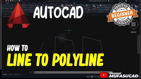 autocad how to line to polyline youtube