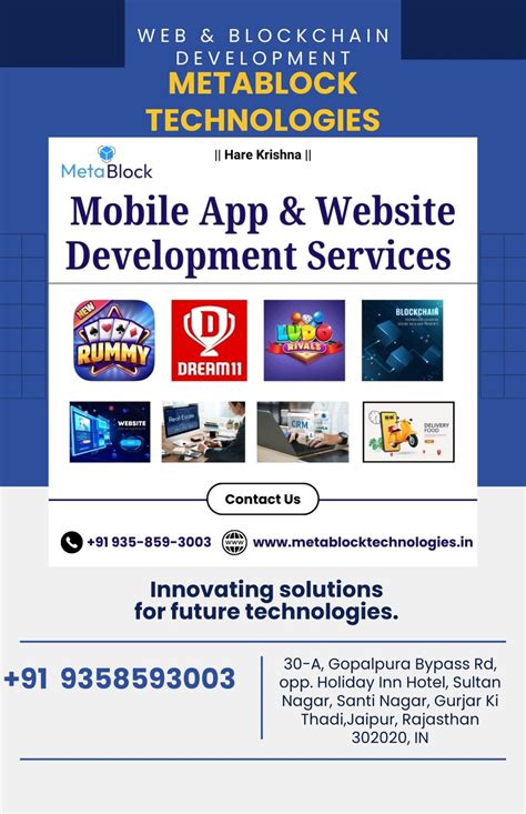 Blockchaindevelopment Webdevelopment Gamedevelopment Metaverse Metablock Technologies