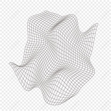 입체 3d 멤피스 프레임 블랙 지형도 그리드 물결 모양의 곡선 모델링 해골 추상 팝 스타일 산 스타일 아트 모델링 Png